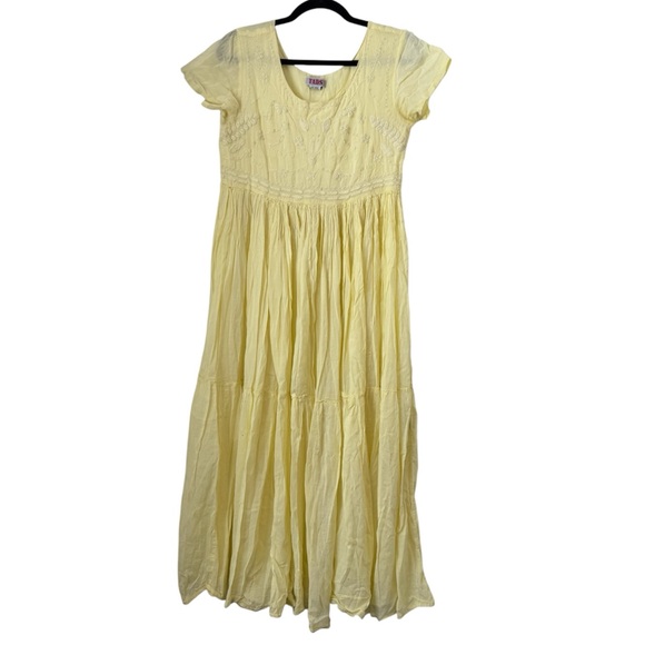 Fads | Dresses | Vintage Fads Maxi Dress Womens S Drop Waist Prairie ...